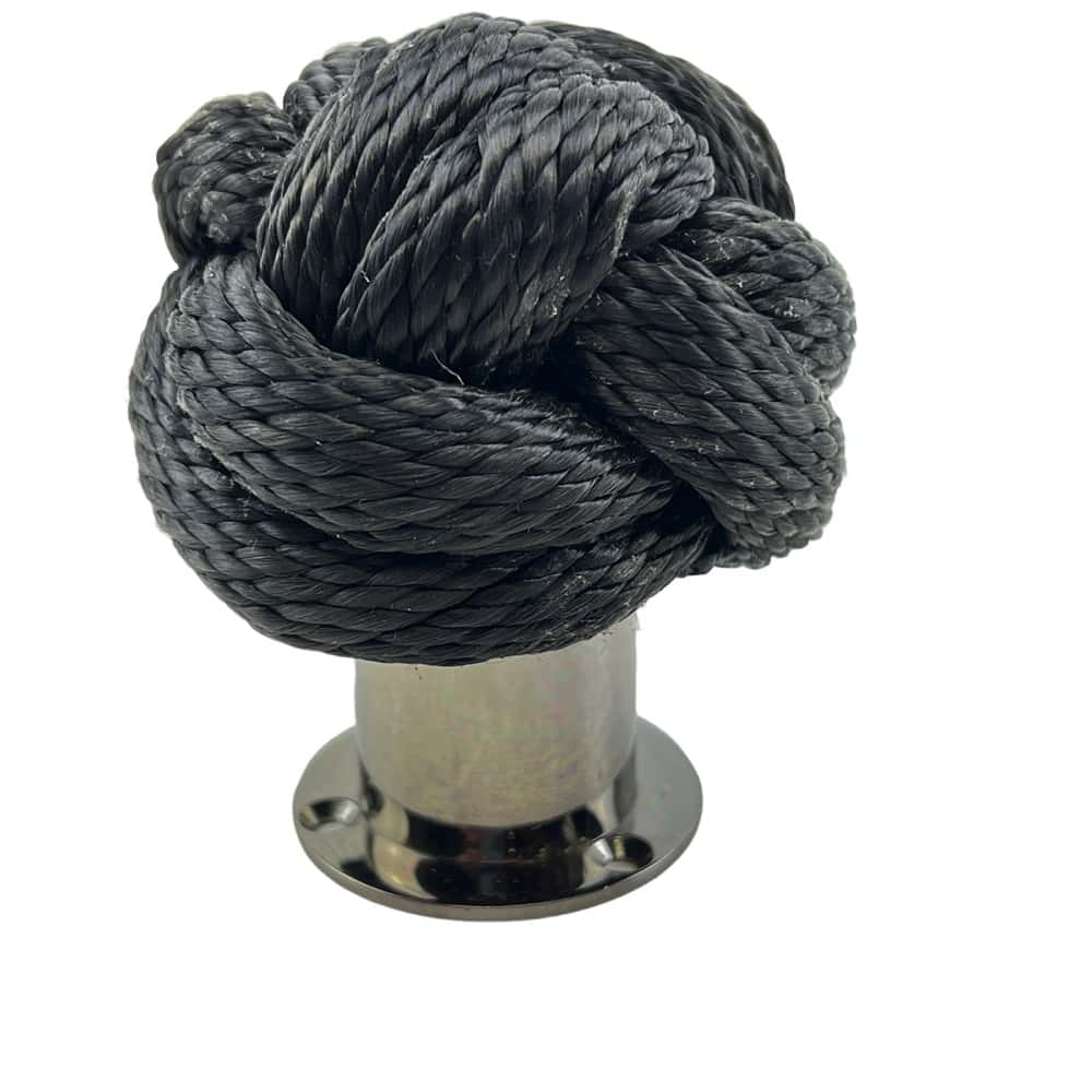 Synthetic Black Man Rope Knot Fence Topper With Cup End – Decking Rope ...